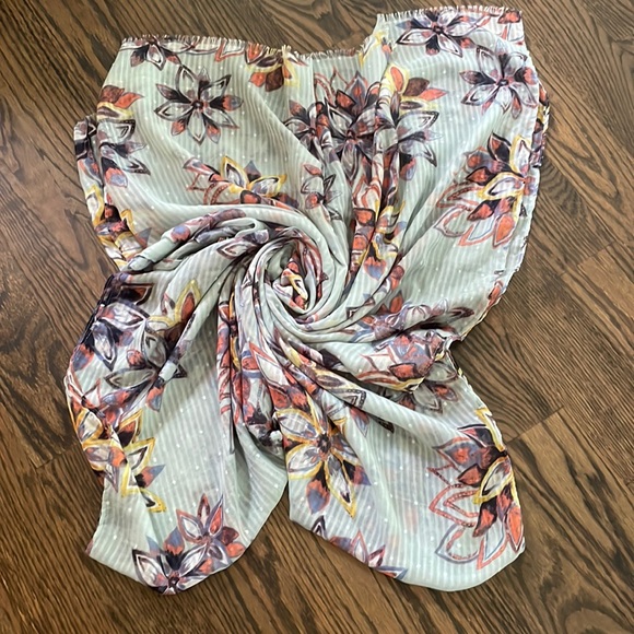 Accessories | New Beautiful Gauze Floral Oblong Scarf | Poshmark